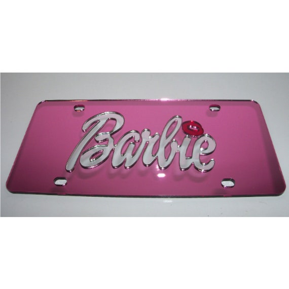 Barbie Doll Inspired License Plate Pink/silver/red Brand NEW | Etsy
