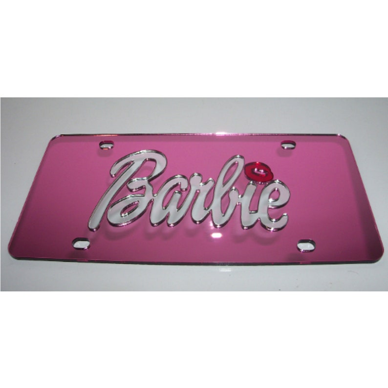 Barbie Doll Inspired License Plate Pink/silver/red Brand NEW | Etsy