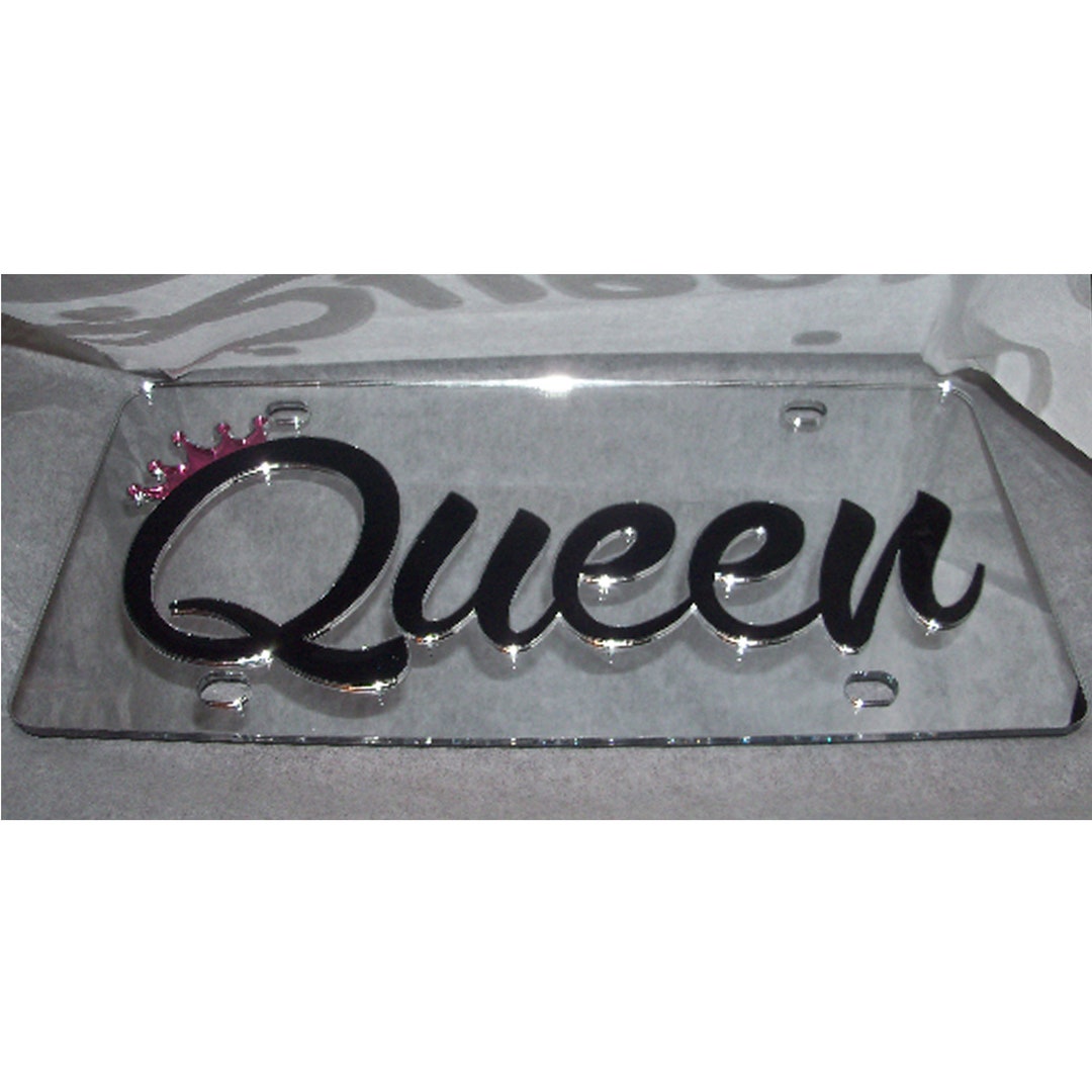 Queen Mirror Laser Cut License Plate NEW!! - Etsy