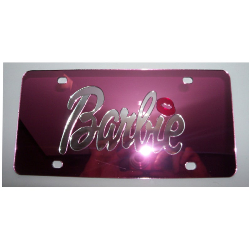 Barbie Doll Inspired License Plate Pink/silver/red Brand NEW | Etsy