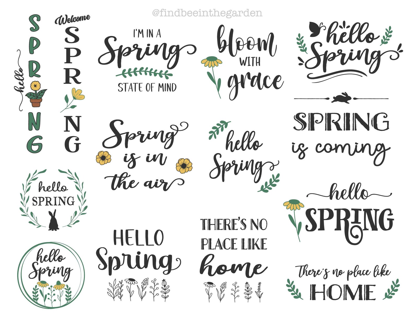Spring Svg Bundle Flower Svg Spring Svg Easter Svg Spring - Etsy
