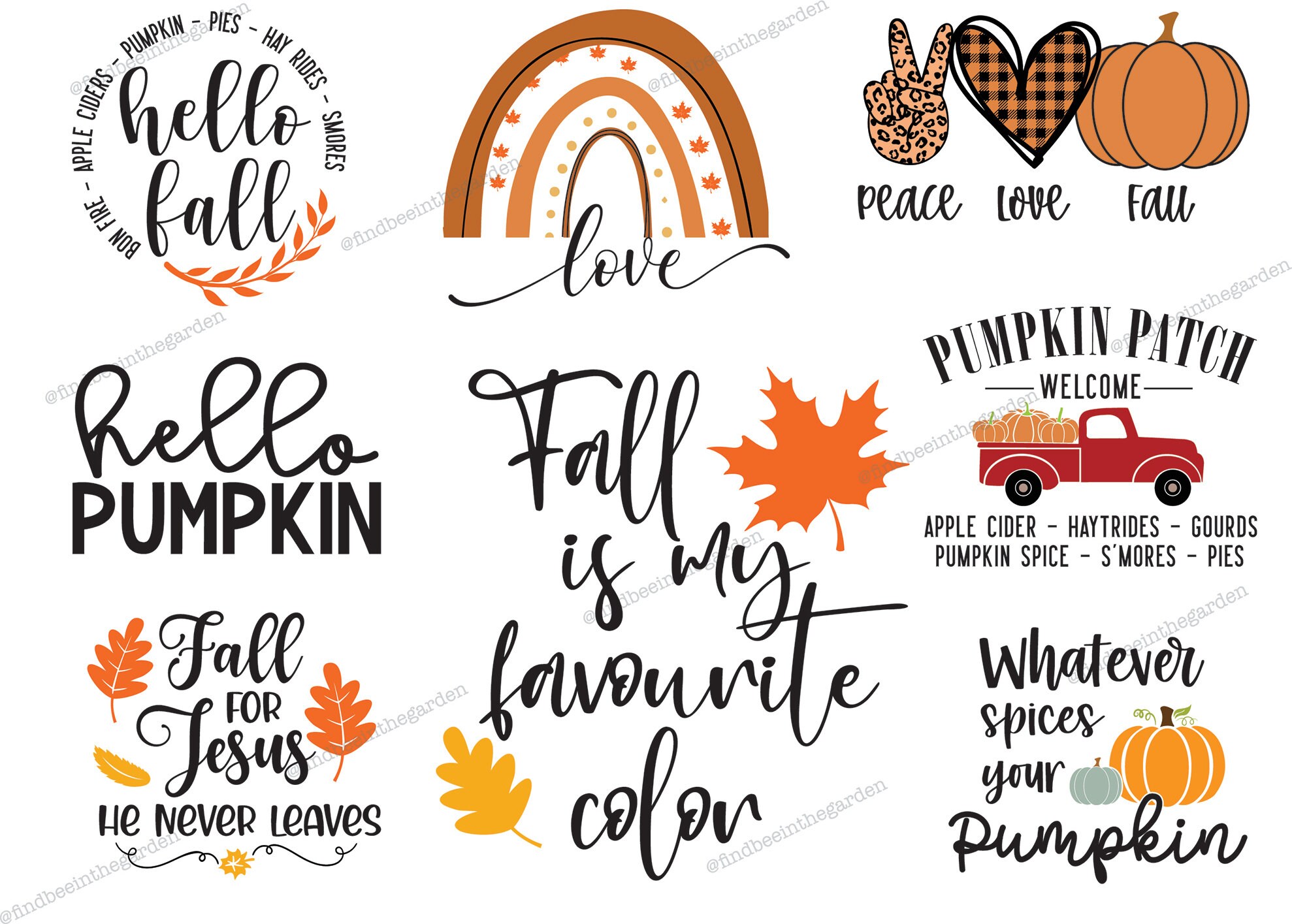 Autumn Svg Fall Svg Bundle Happy Fall Svg Pumpkin Svg - Etsy