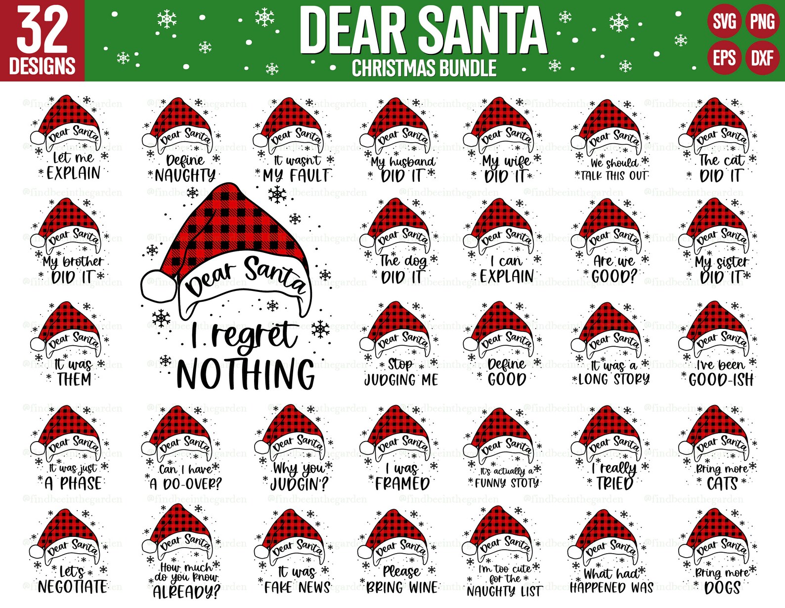 Dear Santa Svg Bundle Family Christmas Shirt Svg Funny - Etsy