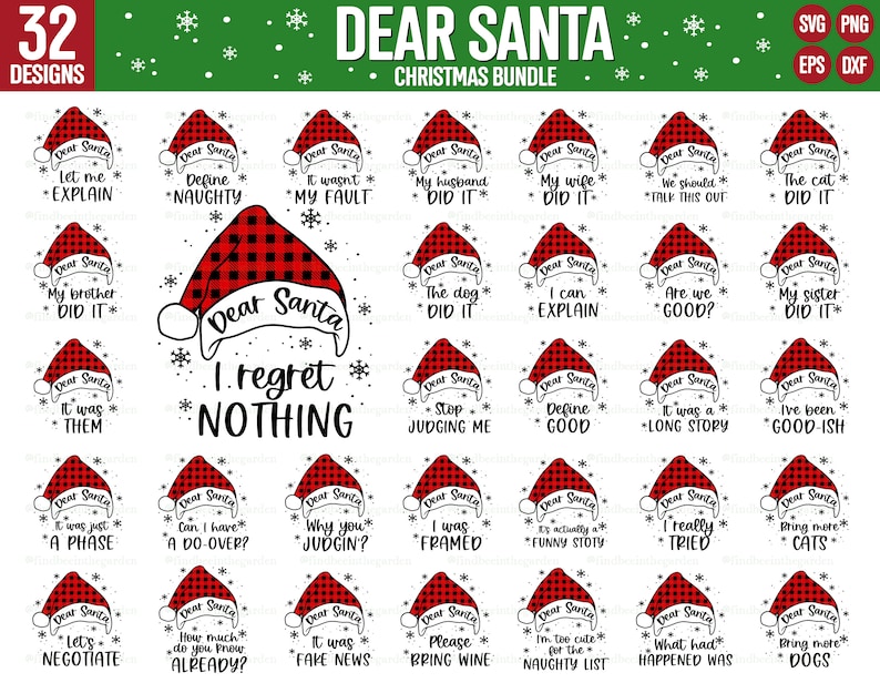 Dear Santa Svg Bundle Family Christmas Shirt Svg Funny - Etsy
