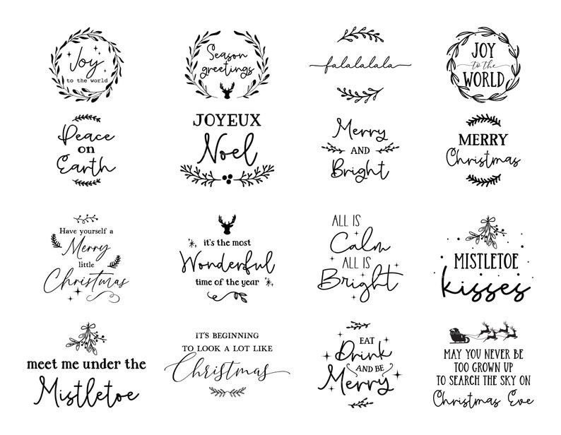 Farmhouse Christmas SVG Bundle Rustic Christmas Svg - Etsy