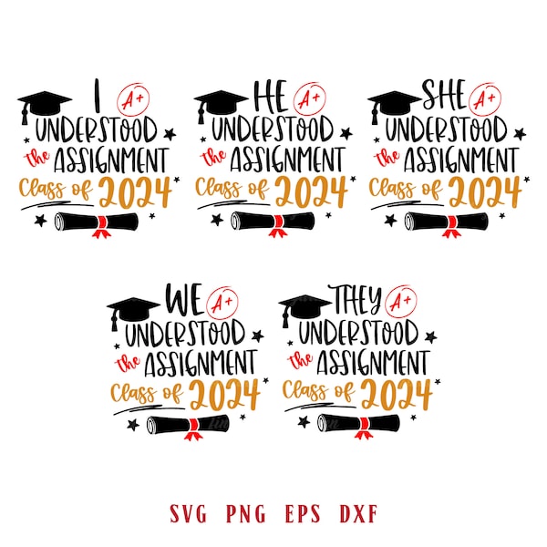 Graduation I Understood the Assignment Svg - Etsy