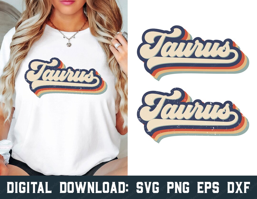 Taurus Svg, Taurus Png, Zodiac Svg, Zodiac Png, Retro Taurus Svg ...