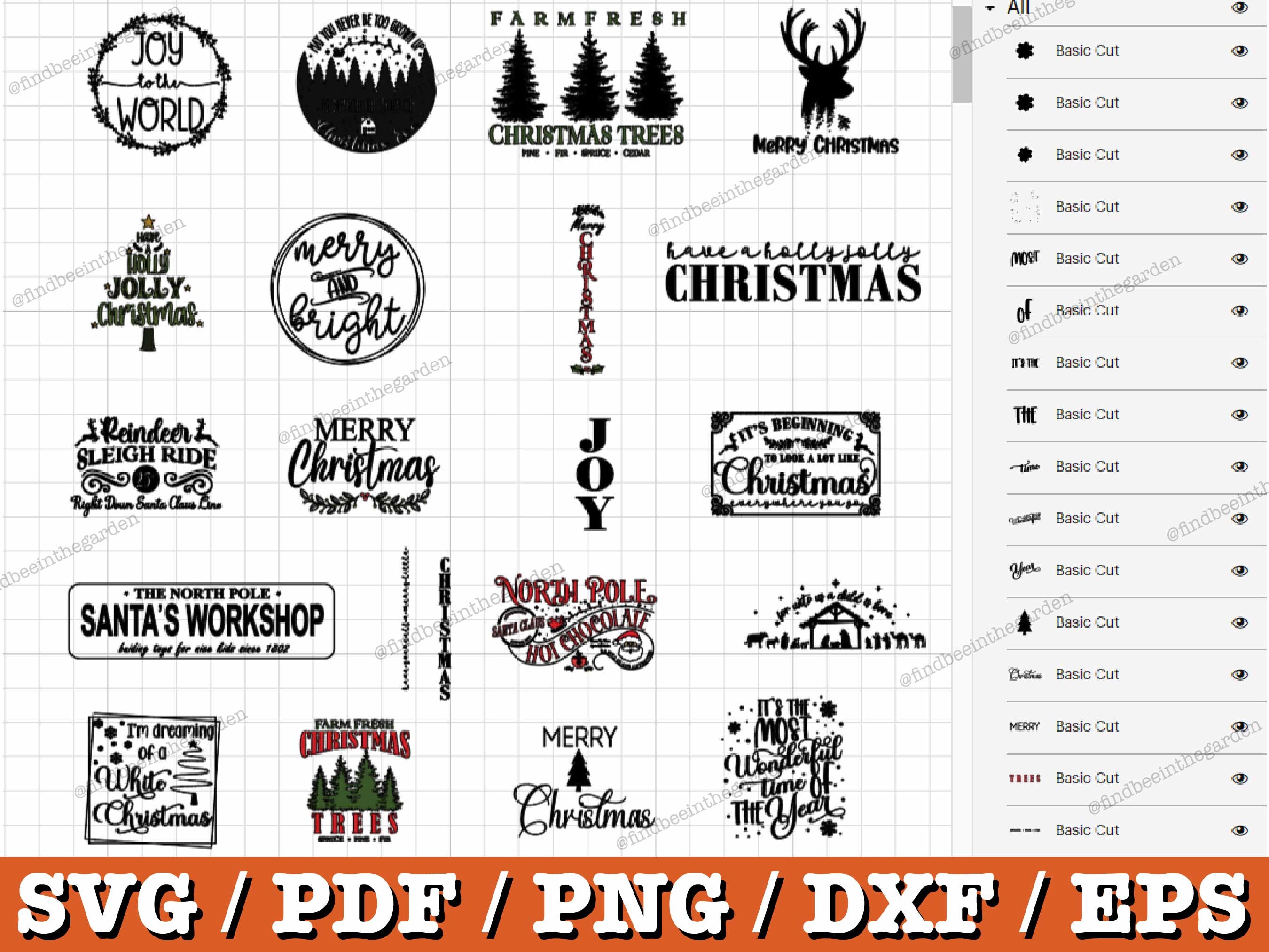 Farmhouse Christmas Svg Christmas Bundle Svg Winter Svg | Etsy