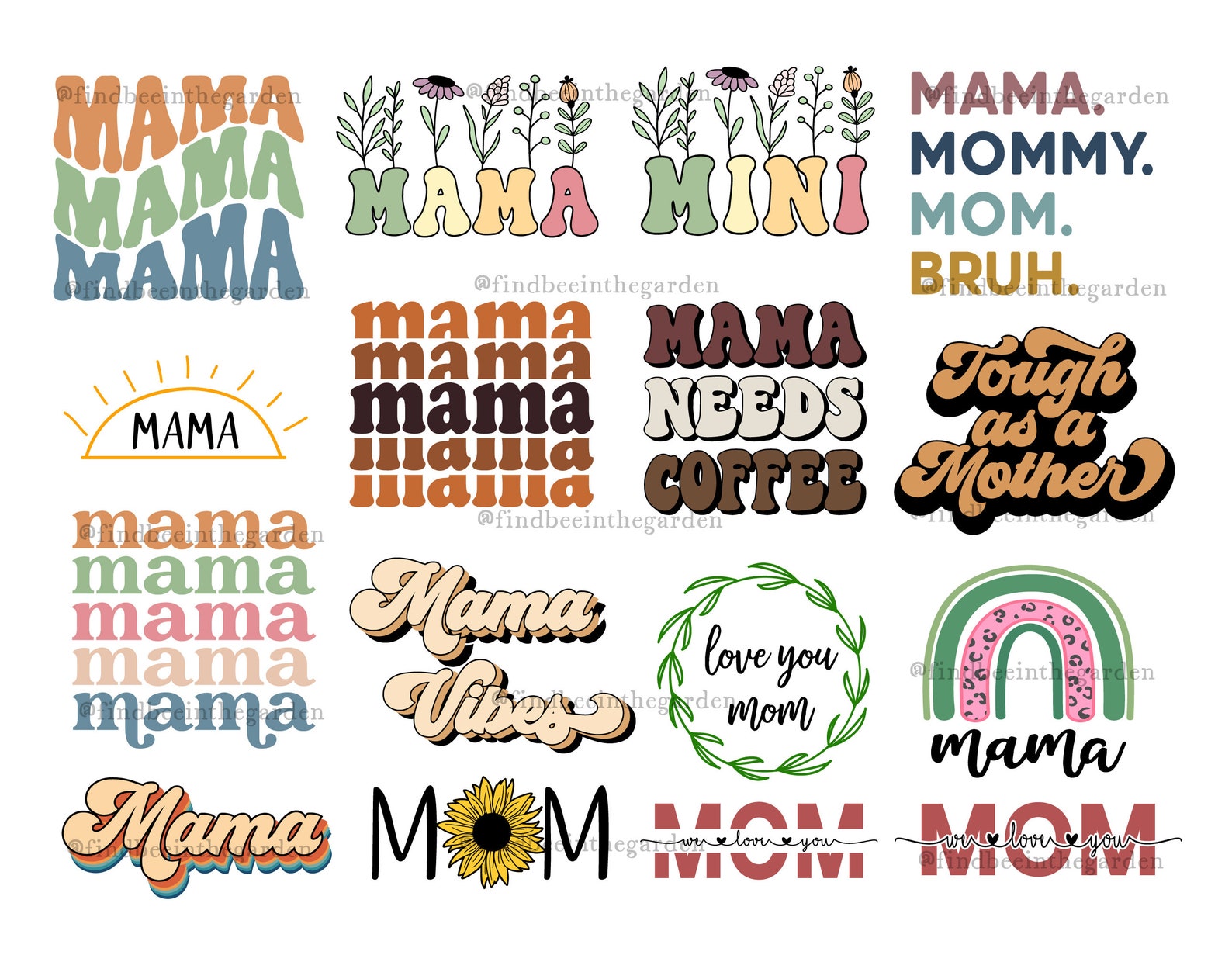 Mom Svg Bundle Mothers Day Svg Bundle Mama Svg Mothers Day Gift Mom ...