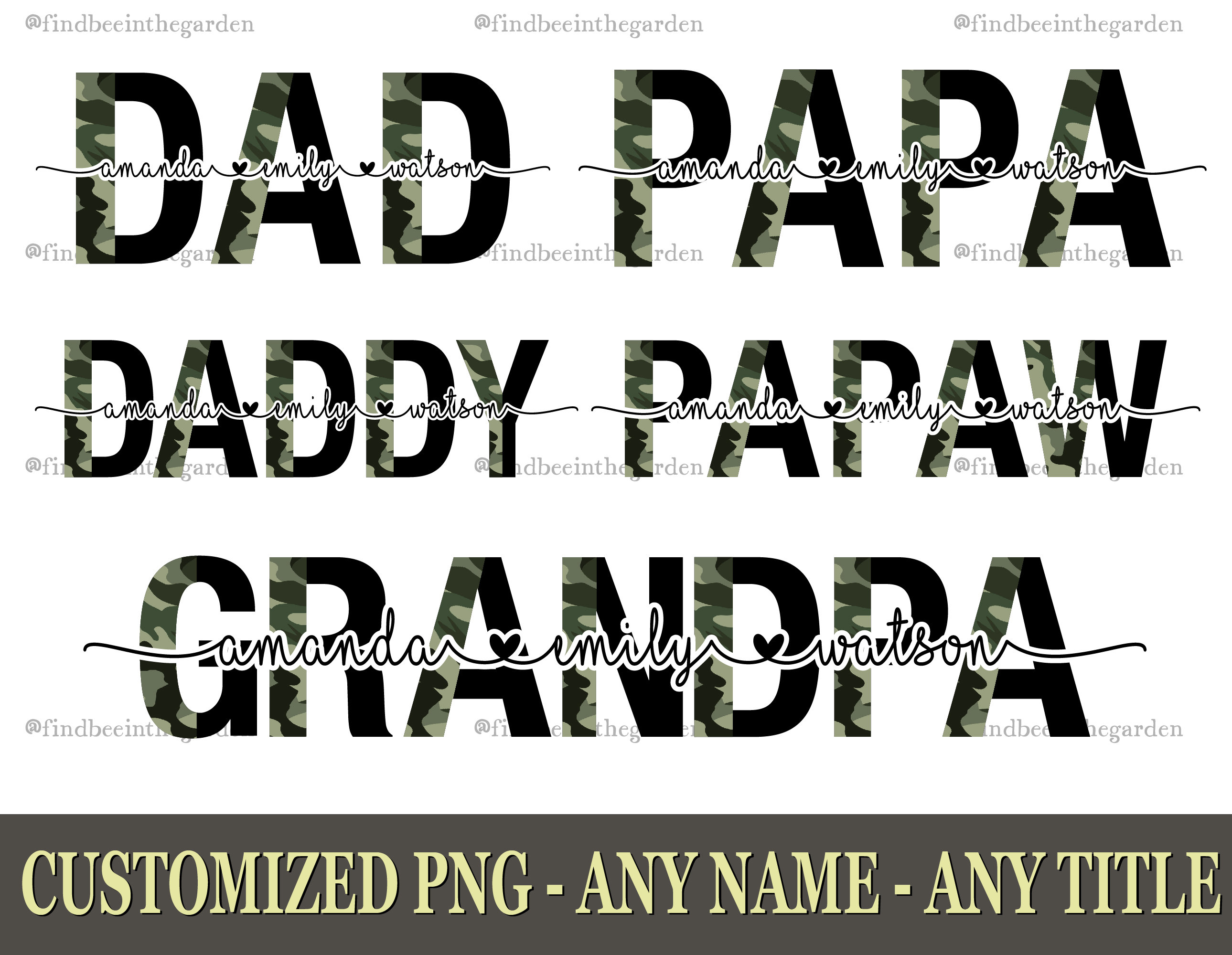 Dad Png Fathers Day Png Dad Name Frame Png Dad With Names Png ...