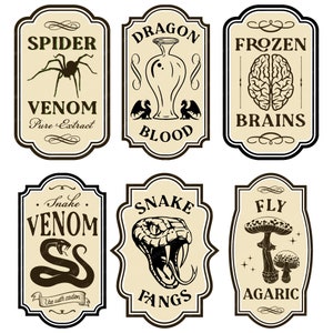 Halloween Potion Label Svg, Apothecary Label Svg, Bottle Label Svg, Jar ...