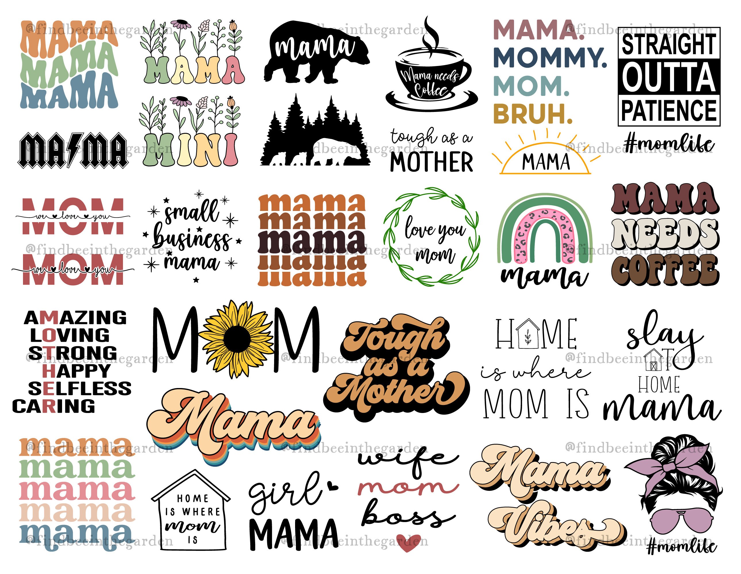 Mom Svg Bundle Mothers Day Svg Bundle Mama Svg Mothers - Etsy