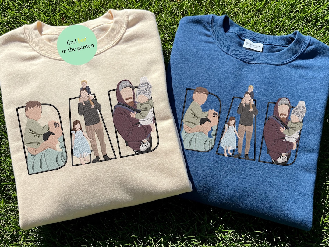 Custom Embroidered Dad Shirt, Personalized Father T-shirt, Papa Brodé ...