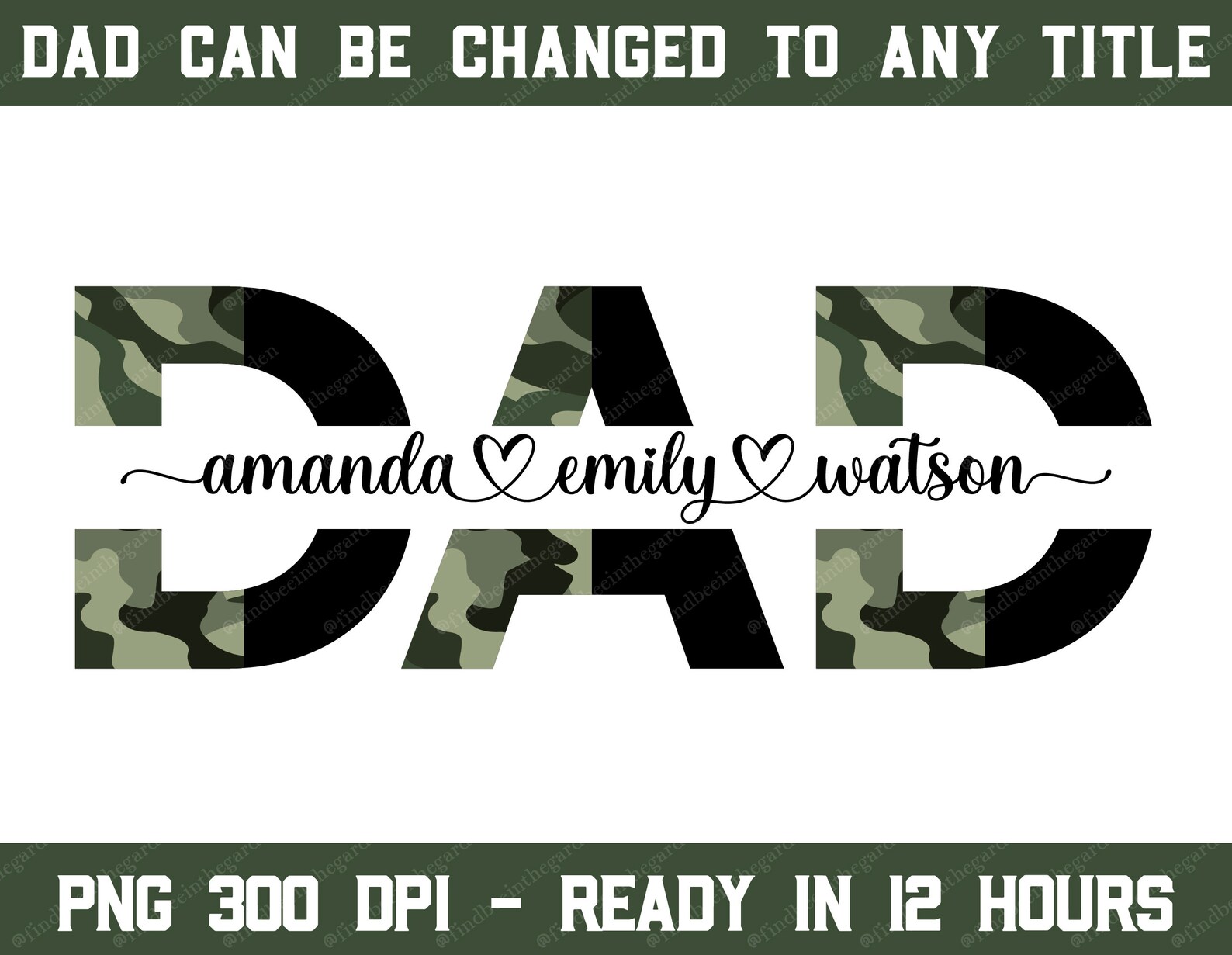 Custom Dad PNG, Personalized Dad PNG, Dad Monogram Split Png, Dad With ...