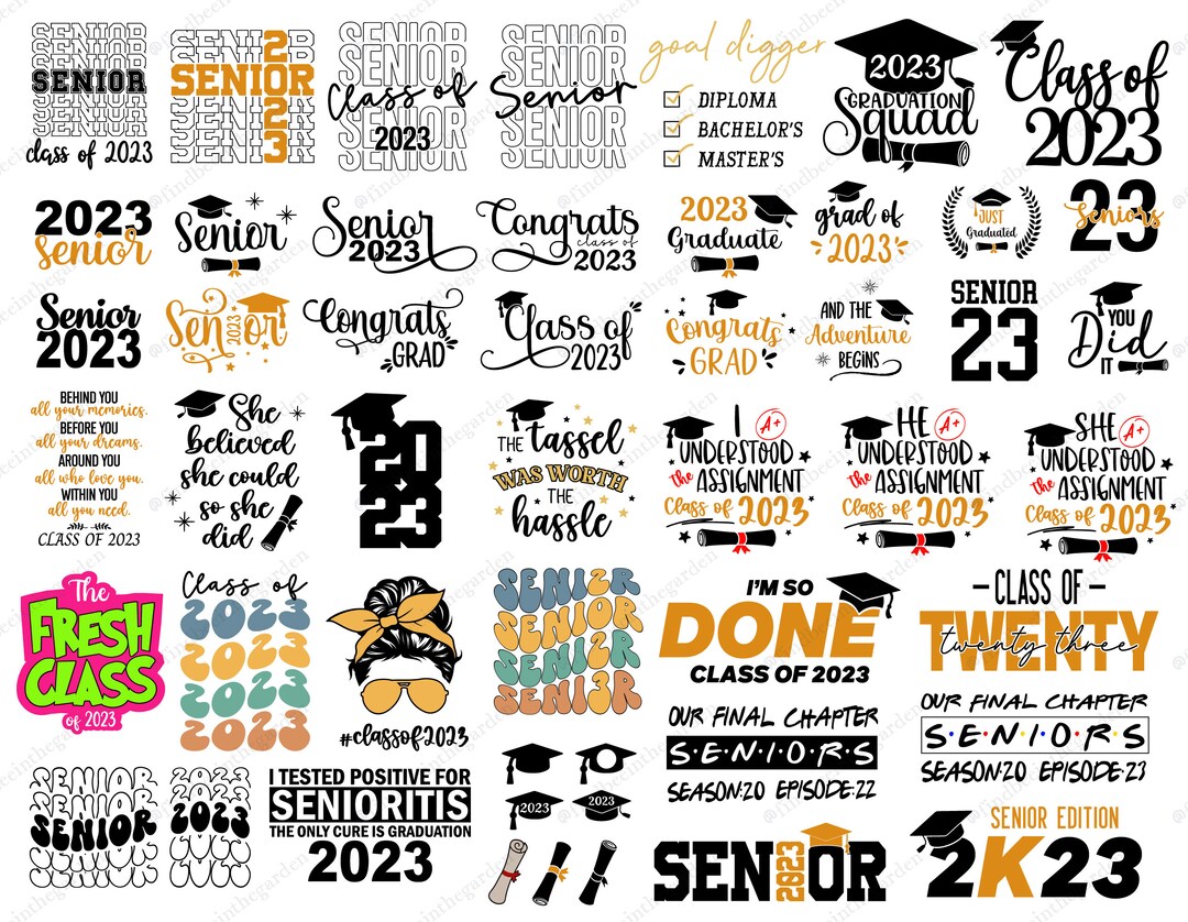 Graduation SVG Bundle, Class of 2023 Svg, Senior 2023 Svg, Graduation ...