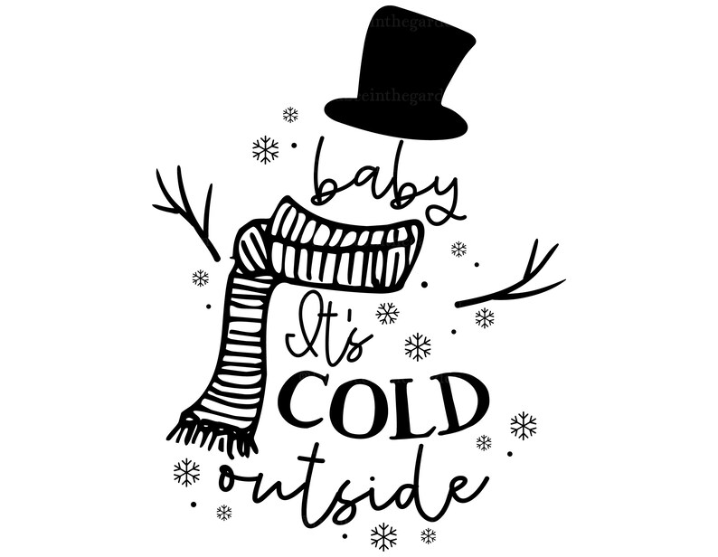 Baby It's Cold Outside Svg Snowman Svg Christmas Decor - Etsy