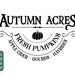 Autumn Acres Svg Pumpkin Svg Fall Svg Autumn Svg Farmhouse Fall Sign ...