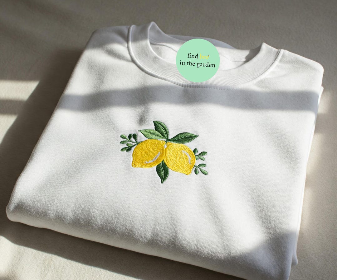 Aesthetic Lemon Embroidered Shirt, Lemon Jar T-shirt, Summer Fruit Tee ...