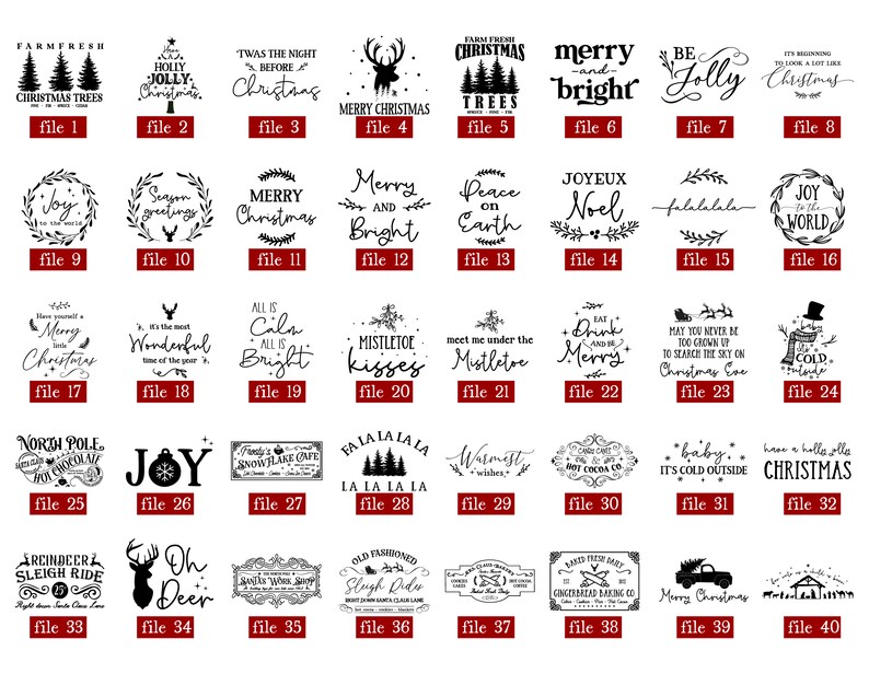 Farmhouse Christmas SVG Bundle Rustic Christmas Svg - Etsy