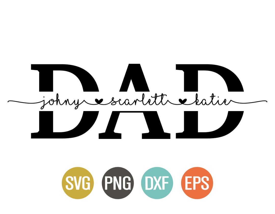 Custom Dad Svg | Personalized Dad Svg | Dad Monogram Svg | Dad With ...