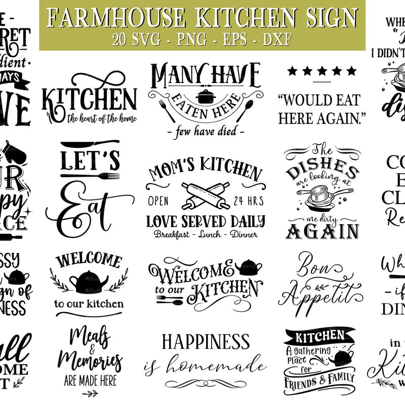 Farmhouse Kitchen Svg - Etsy