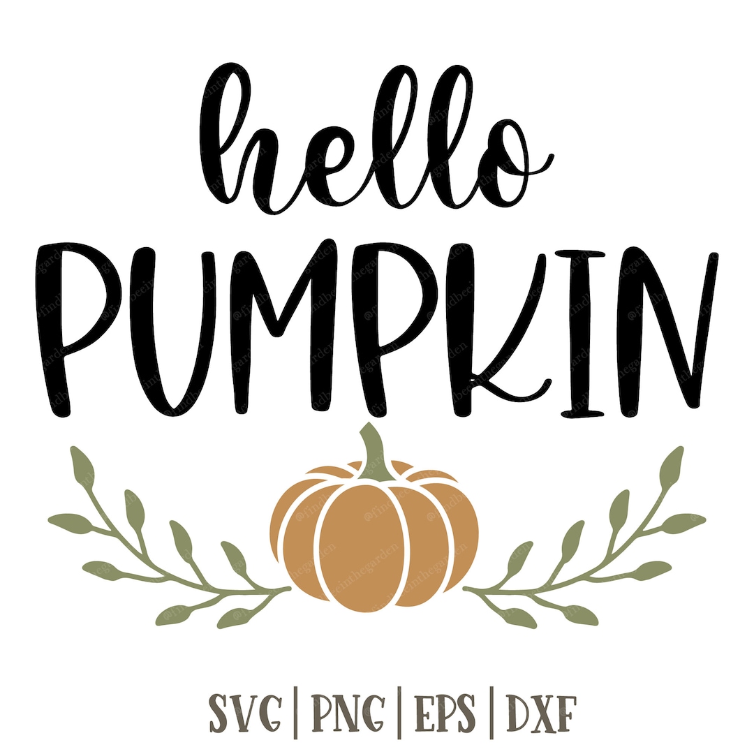 Hello Pumpkin Svg, Pumpkin Svg, Fall Svg, Hello Fall, Pumpkin Season ...