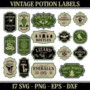 Apothecary Label Svg, Halloween Label Svg, Vintage Label Svg, Potion ...
