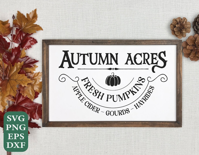 Autumn Acres Svg Pumpkin Svg Fall Svg Autumn Svg - Etsy