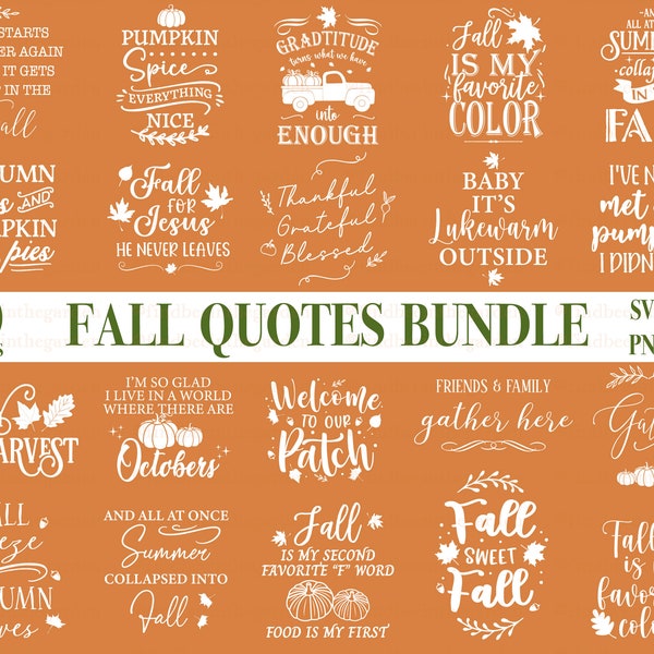 Fall Quote Svg - Etsy