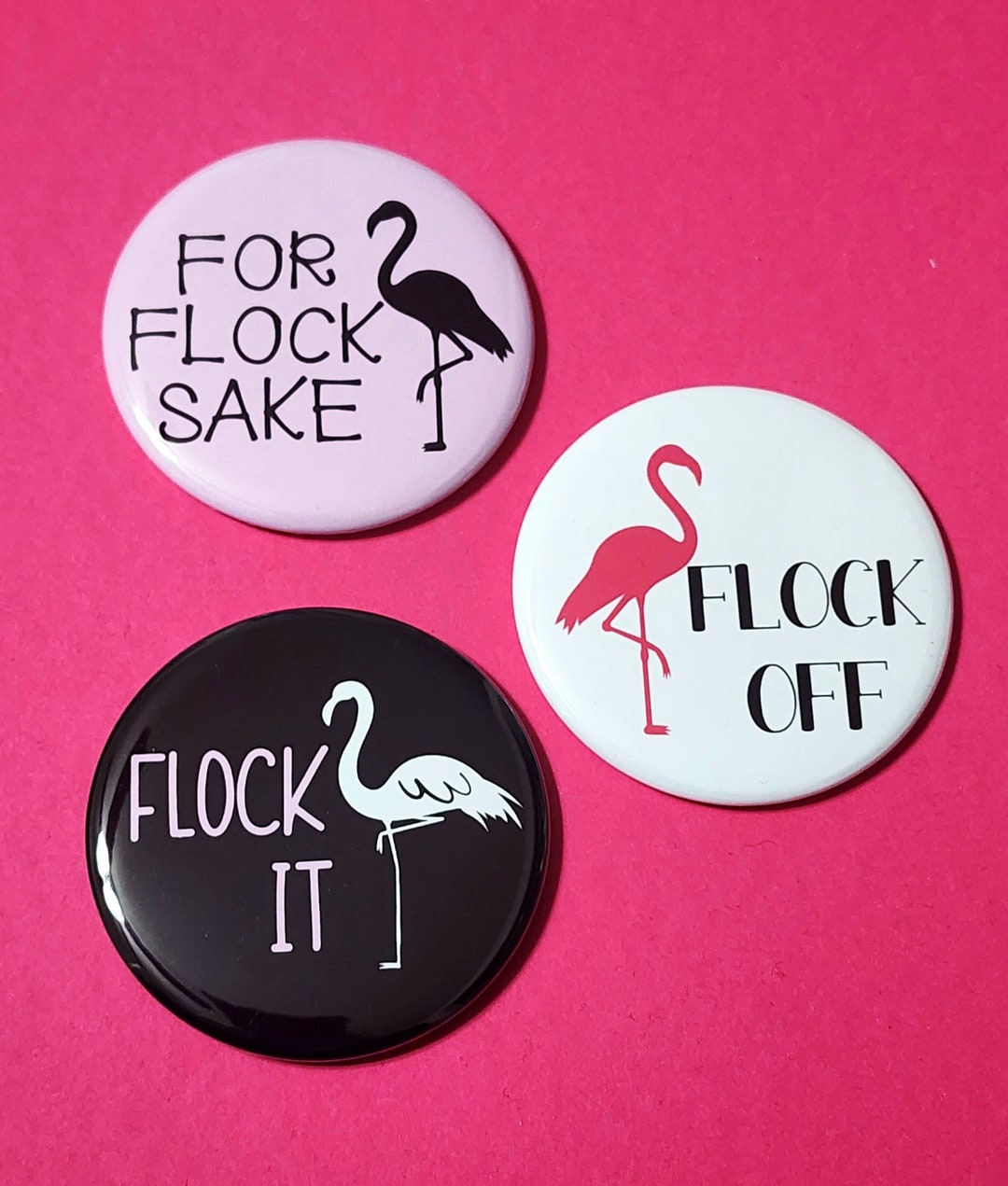 Flamingo Magnets-flock off Magnet-flock It Magnet-for Flock Sake Magnet ...
