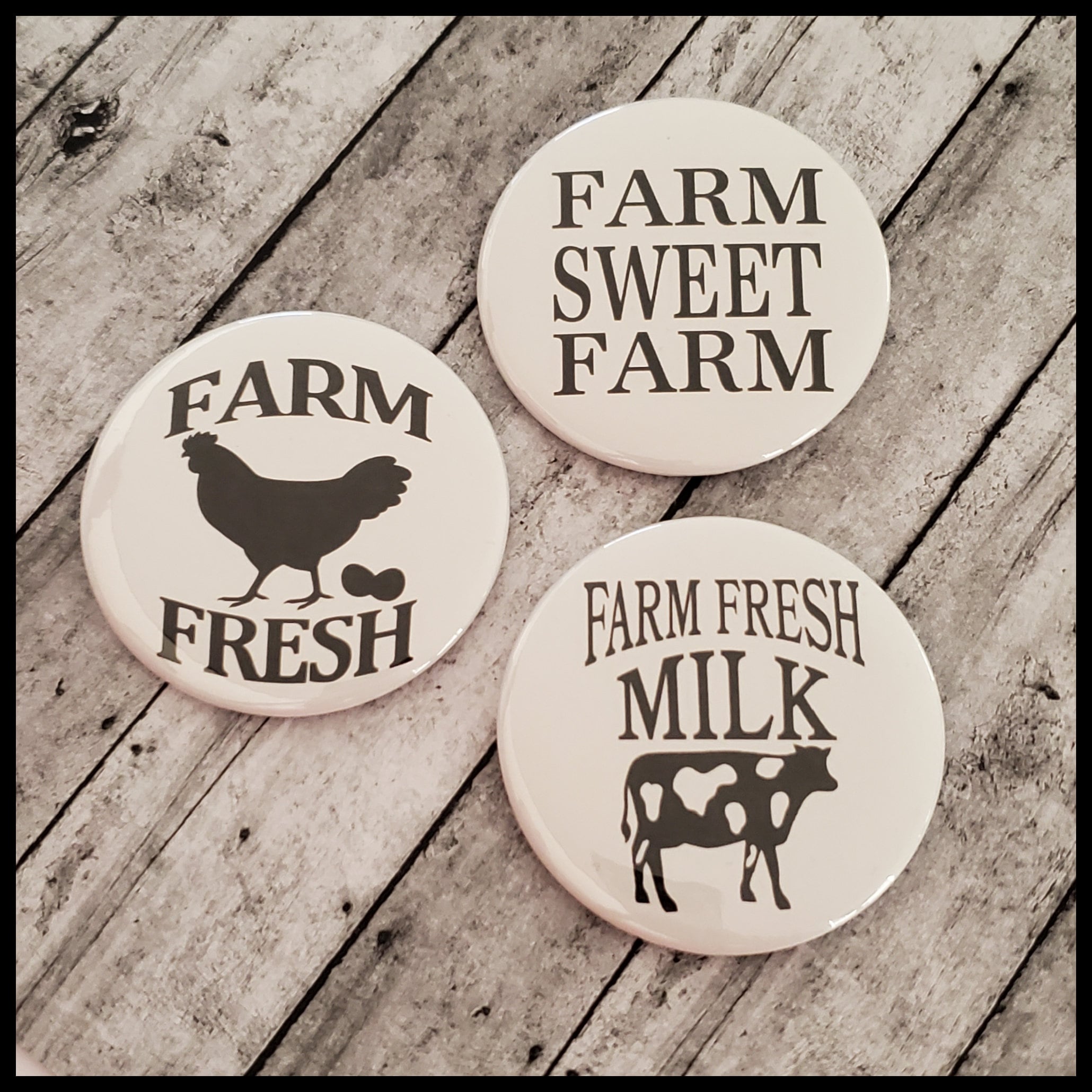 Farm Style Magnets, Farm Sweet Farm, Farm Fresh, Farm Fresh Milk - Etsy