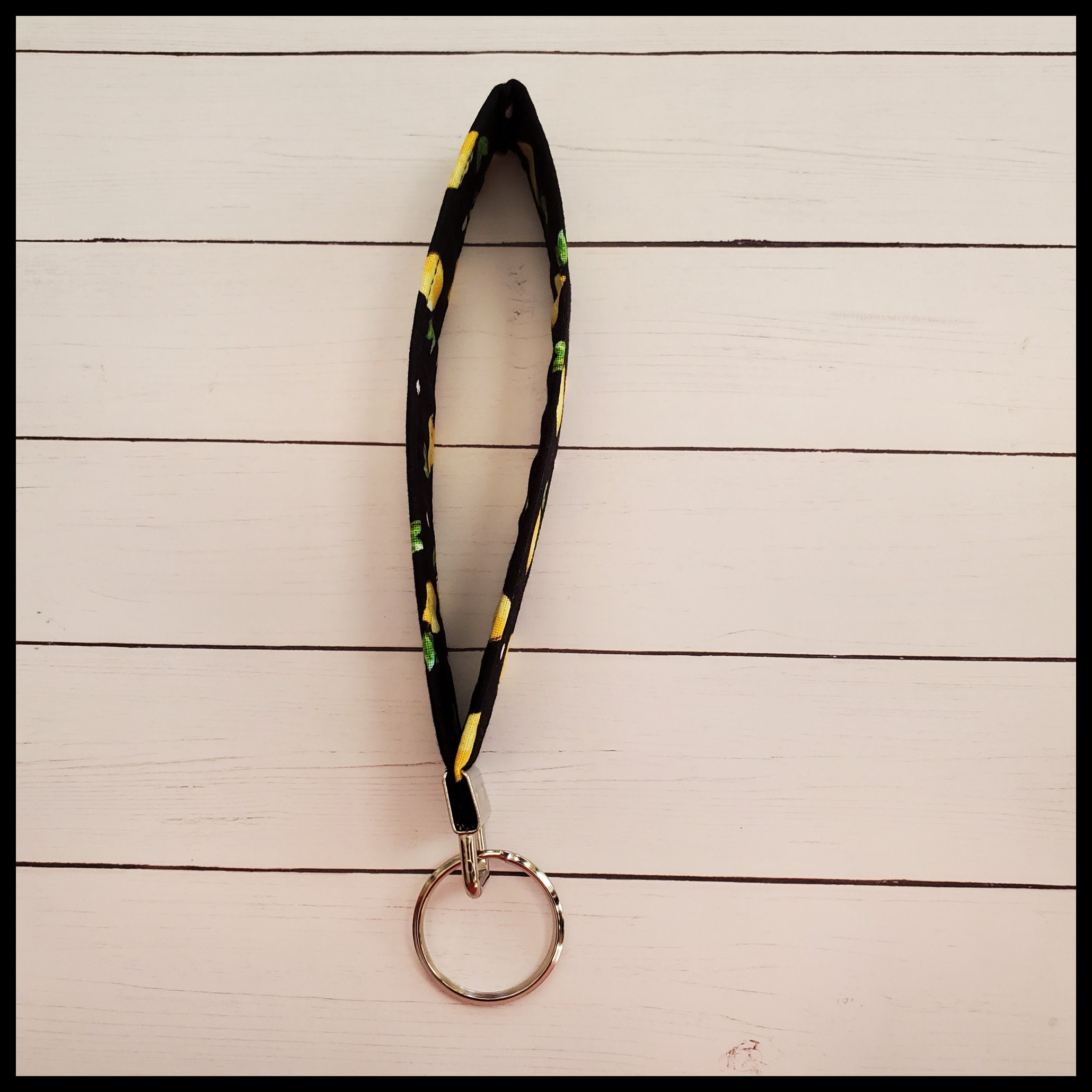 Lemon Key Chain Wristlet, Lemon Key Fob, Lemon Fabric Key Chain - Etsy ...