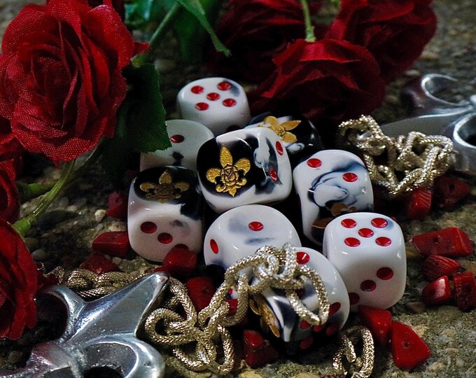Order of the Holy Rose Dice 16mm Inspired by Sci-fi/fleur De Lis - Etsy