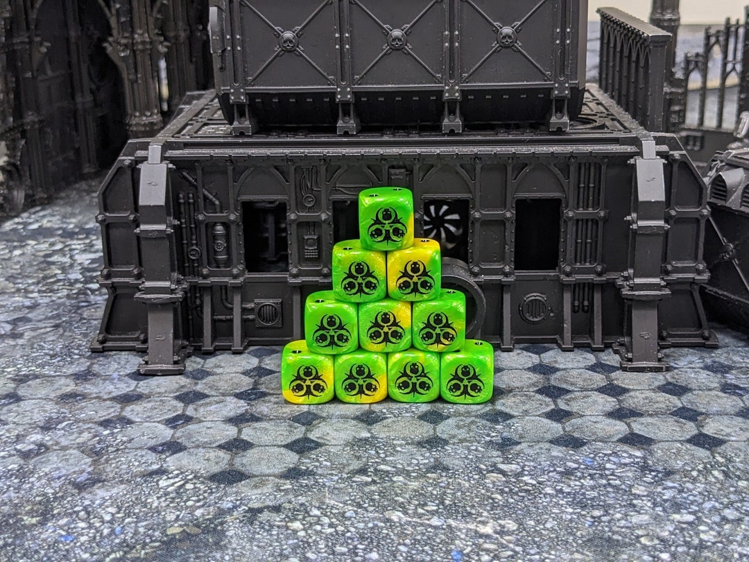 Alternate Radioactive Skull Dice 16mm 10x Inspired by Sci-fi - Etsy