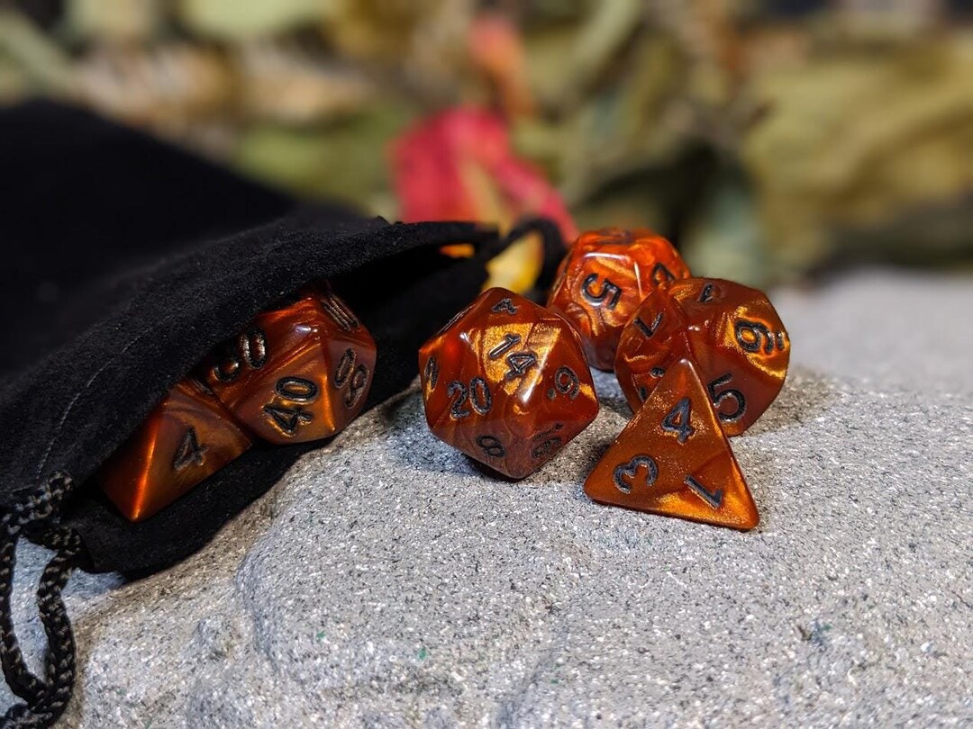 Copper Velvet Acrylic DND Dice Set - Etsy