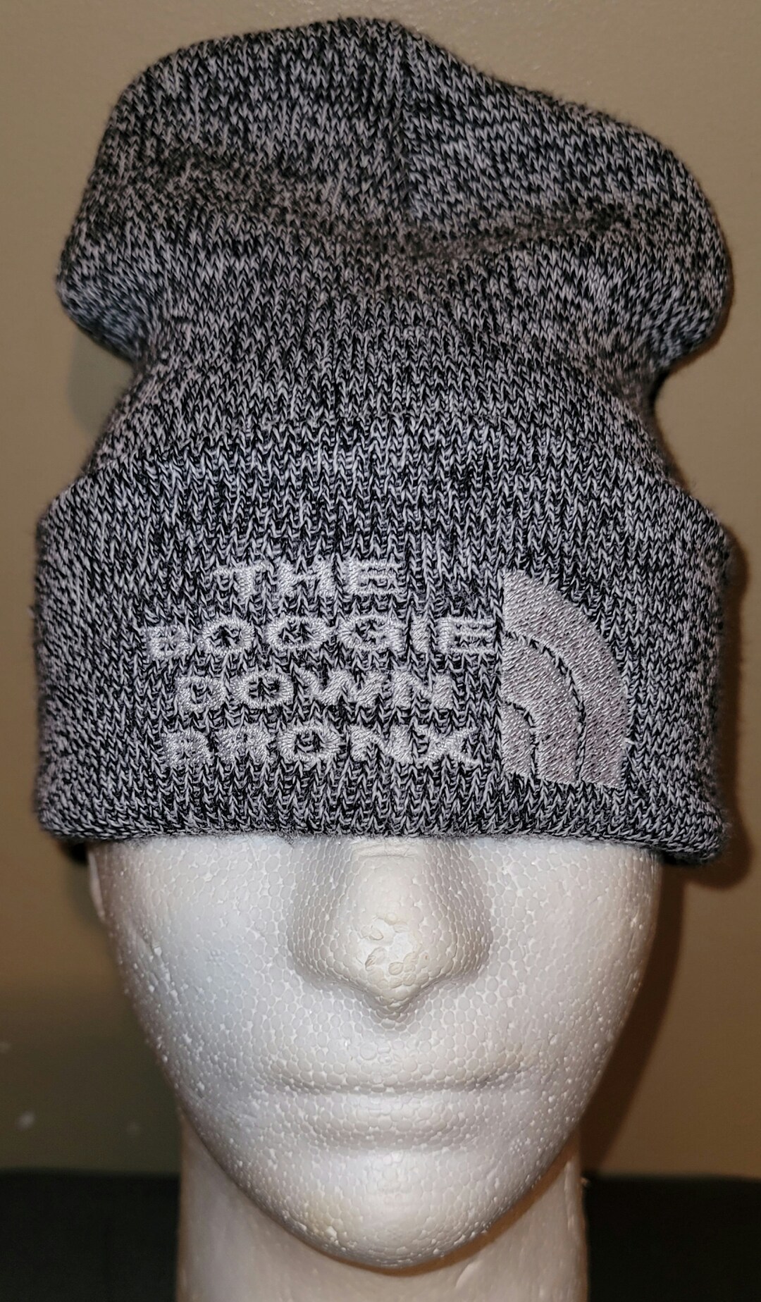 Brand New Grey & Black "the Boogie Down Bronx" Embroidery Beanie Hat - Etsy