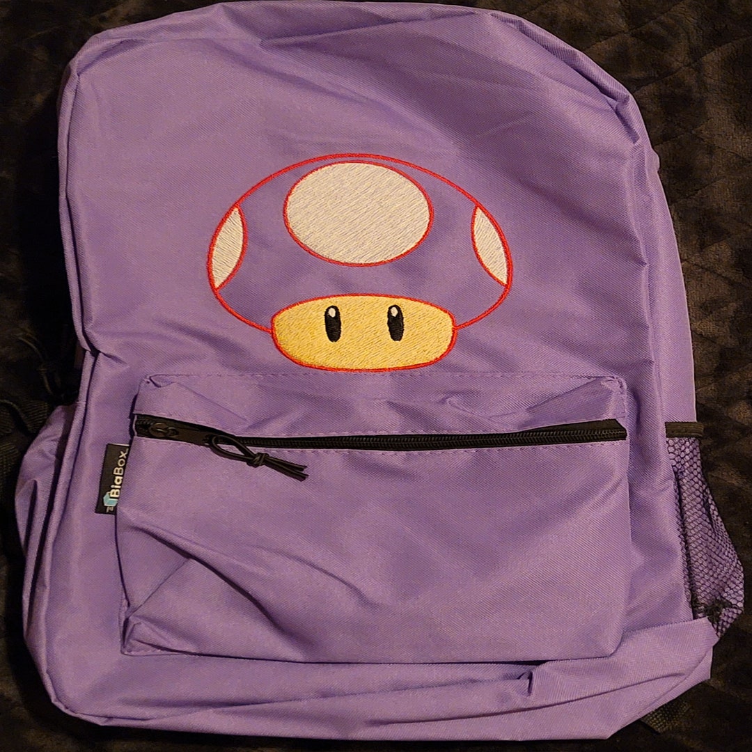Brand New Purple 19 Inch Customised"toad" Embroidery Backpack With Tags ...