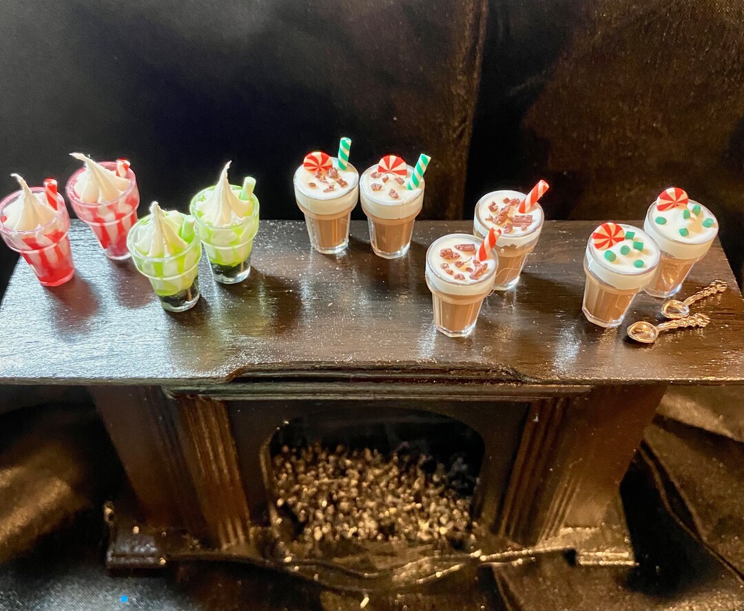 Miniature (tiny) Christmas Holiday Milkshake Sets - Etsy