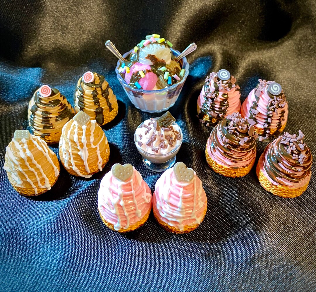 Miniature Mini Cream Cakes and Ice Cream Sundaes! (not Real/edible) - Etsy