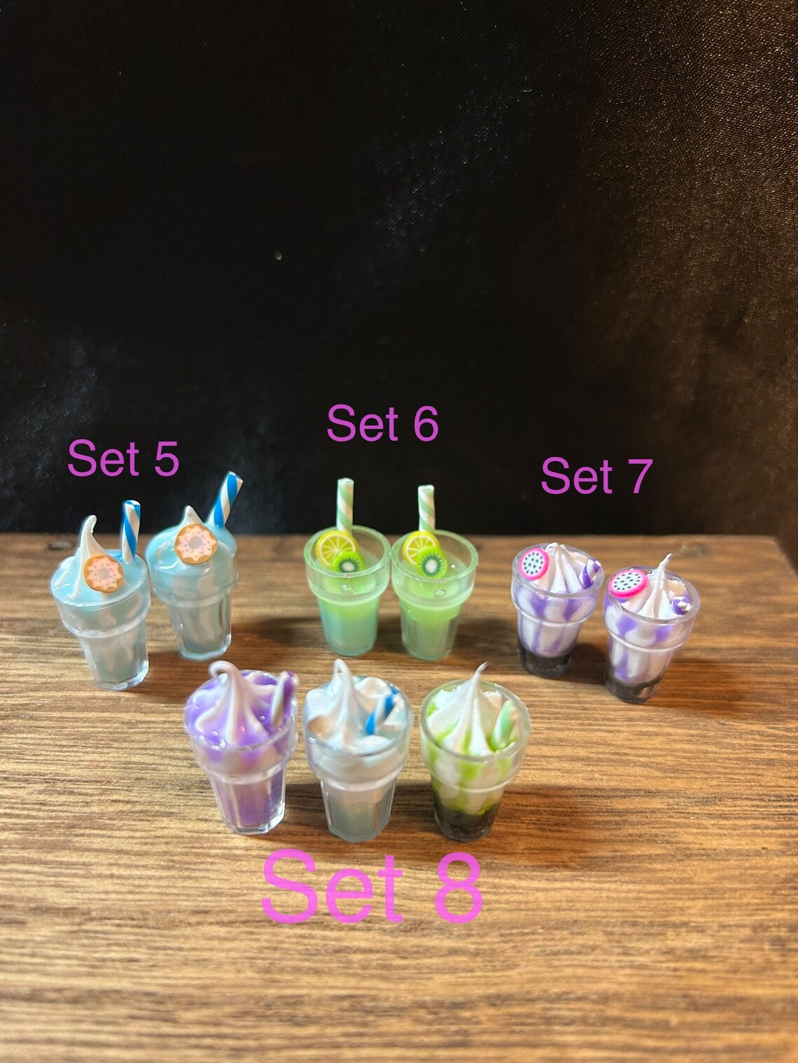 Miniature (fake) Drinks and Ice Cream Cups - Etsy