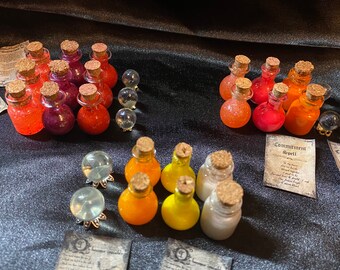 Miniature Potion Bottle Sets With Labels and Mushroom Decor - Etsy