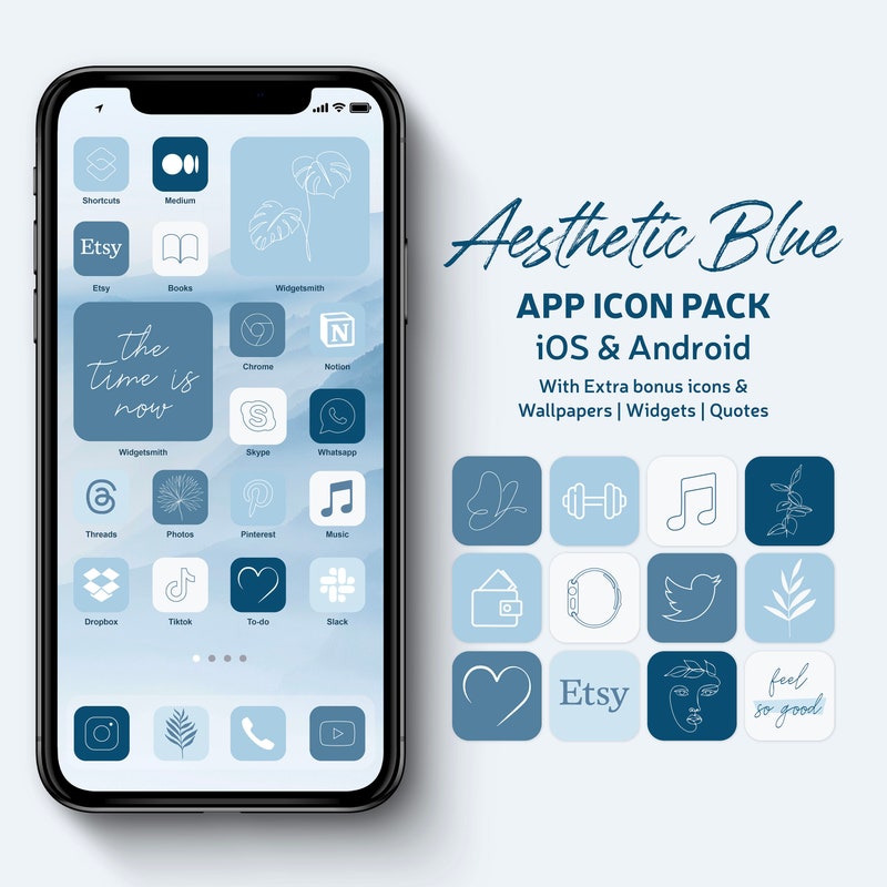 Blue App Icons - Etsy