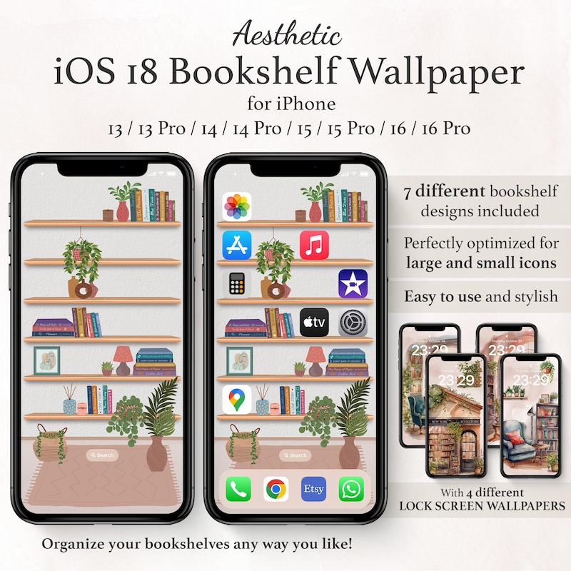 iPhone Apps Bookshelf - Etsy
