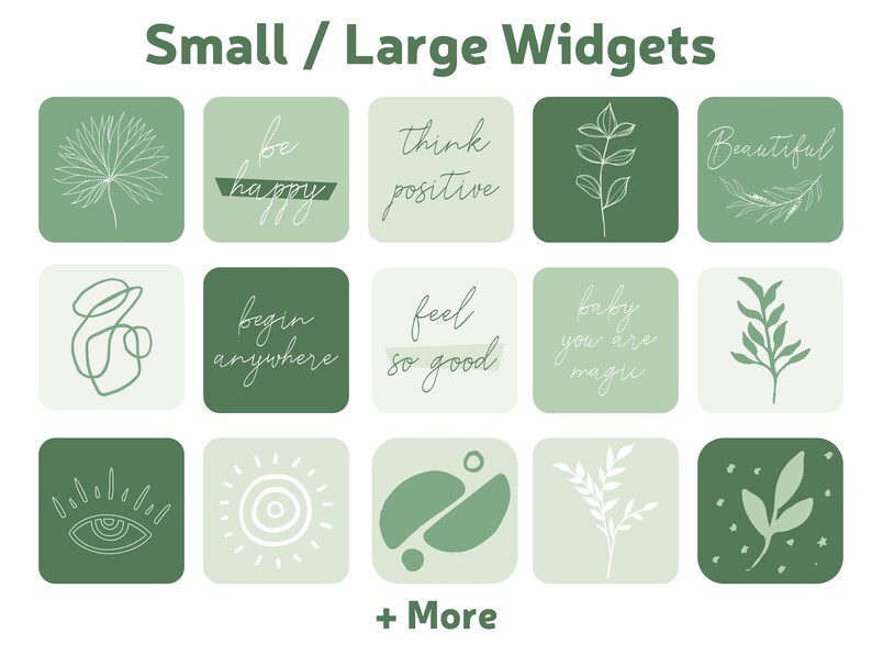 Green Aesthetic App Icon Pack Sage Green Ios App Icons - Etsy
