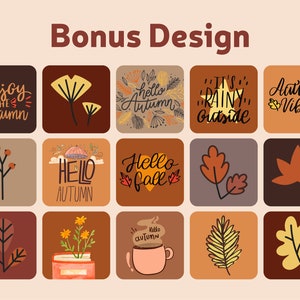 Fall Mood Ios App Icons Bundle, iPhone Ios App Icons Theme Pack, Autumn ...