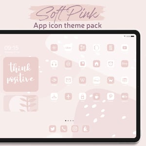 IPad Soft Pink App Icons Theme Pack, Ipados 15 Pink & White Color App ...