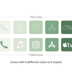 Green Aesthetic iPad App Icon Pack Sage Green iPad Theme Boho Green ...