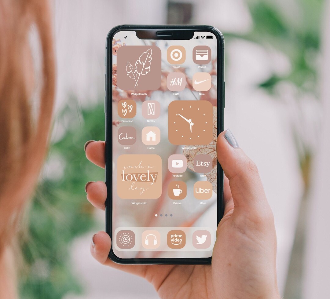 IPhone Ios App Icon Pack, Boho iPhone Theme Pack With Phone Backgrounds ...