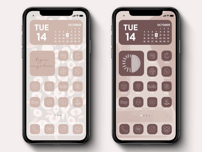 Iphone IOS App Icons Neutral Rose Theme Pack Soft Rose Icons - Etsy