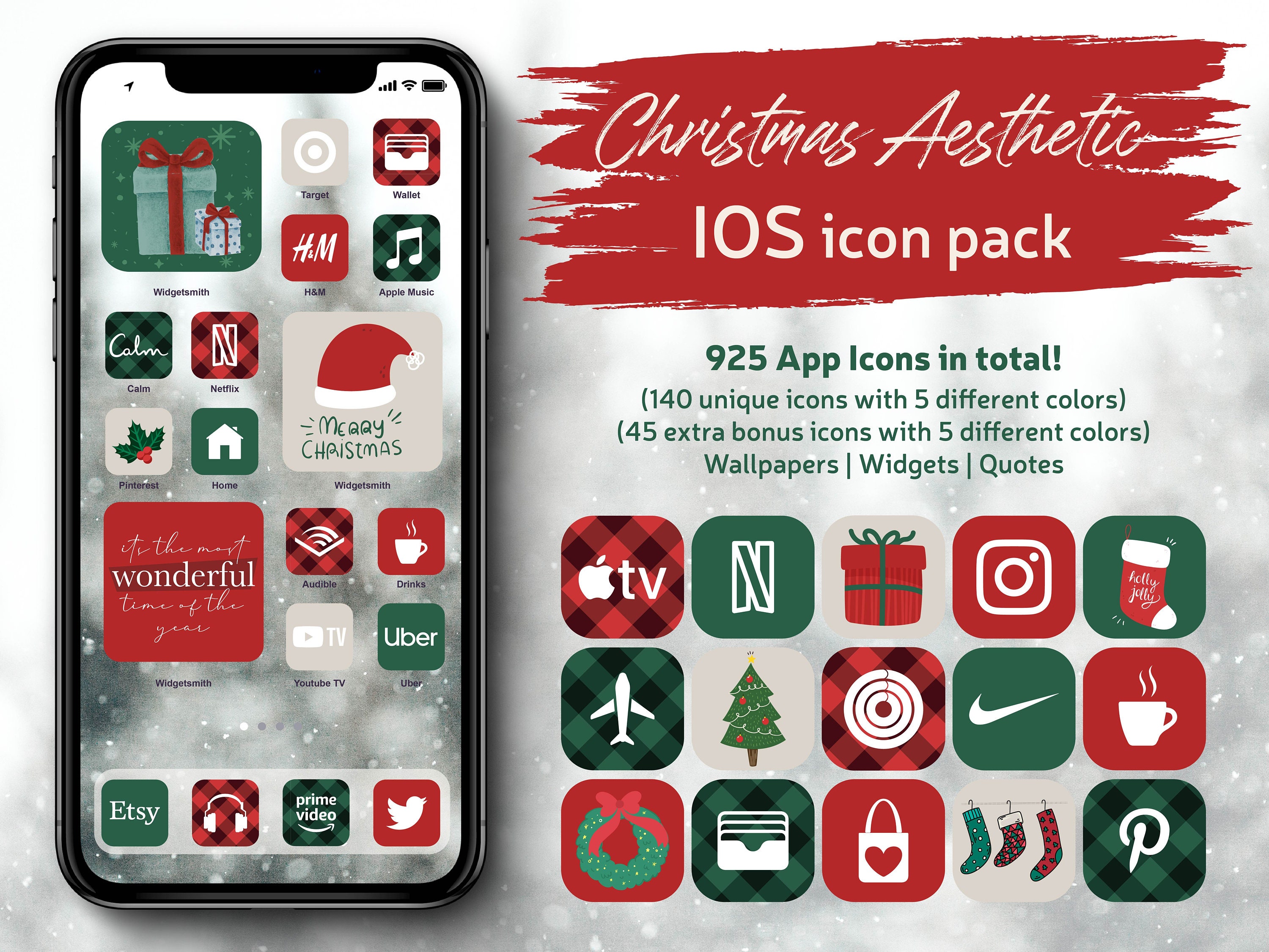 Digital iOS Icon Pack Christmas Icons and Wallpapers 550 Art ...